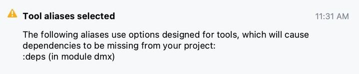Clarify Warning Message When Syncing Using Tools Aliases · Issue 2826 · Cursive Idecursive