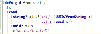CLJC problem with reader conditional in head position · Issue #1906 · cursive-ide/cursive · GitHub