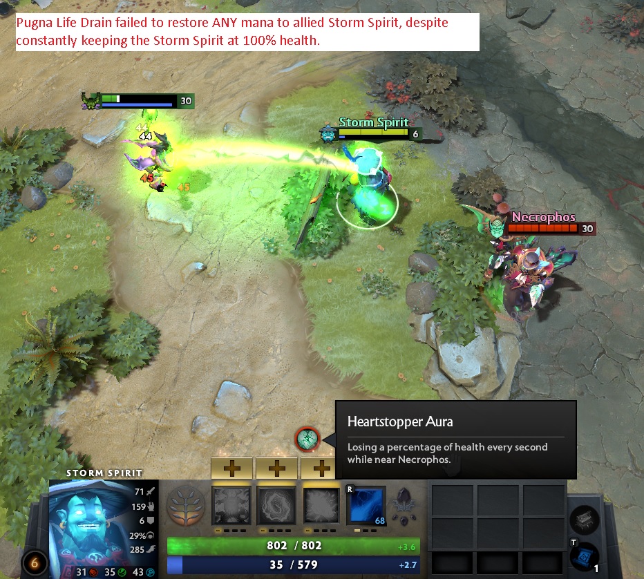 Pugna Life Drain fails to restore mana to allied units (including himself). · Issue #9056 ...