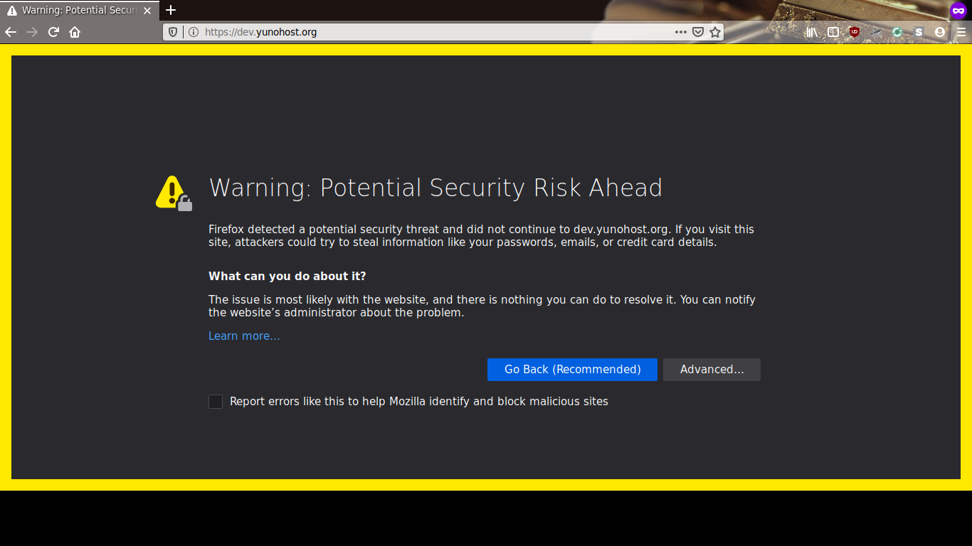 Potential security risk on yunohost website · Issue #1488 · YunoHost/issues · GitHub
