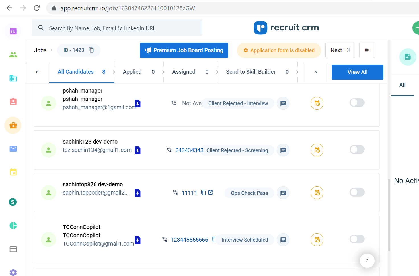 Jobcandidates Status Update In Taas App Is Not Getting Updated In Rcrm · Issue 524 · Topcoder