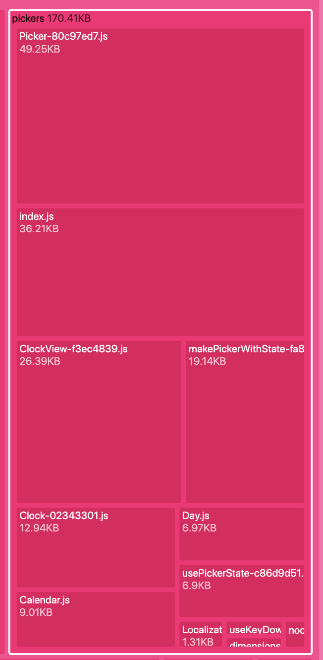 Improve treeshaking · Issue #1670 · mui/material-ui-pickers · GitHub