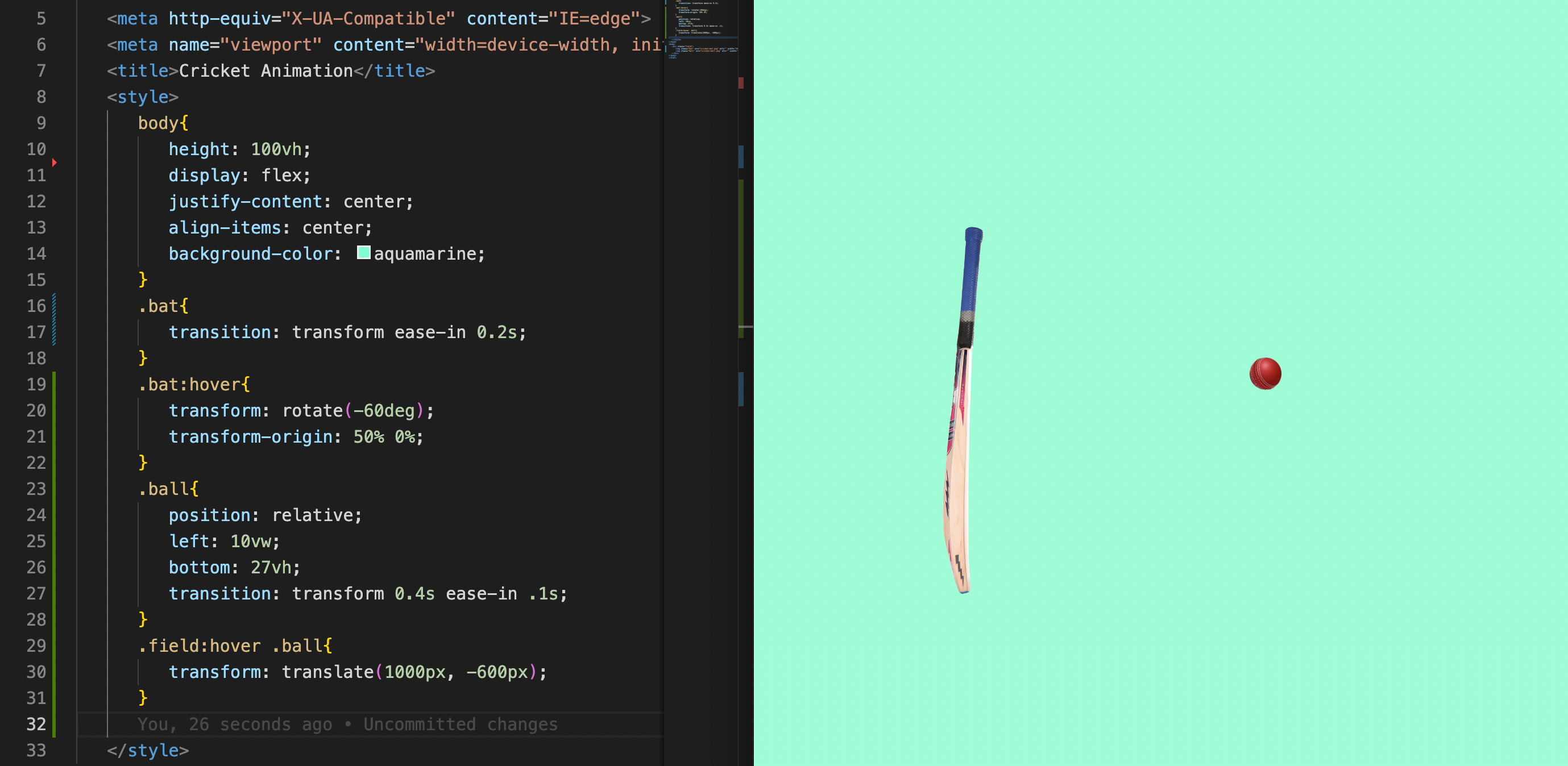 Github Naimurrahman3954cricket Animation Built With Css Transition And Css Transform