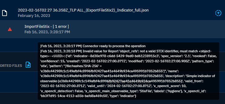 Errors when importing Stix · Issue #1051 · OpenCTI-Platform/connectors · GitHub
