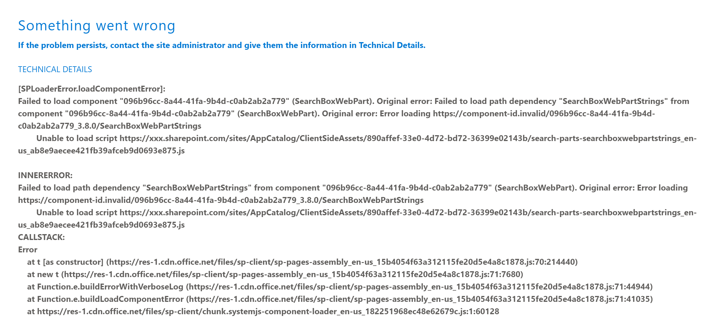SPFx WebPart Periodically not rendering, and showing error "There was a network problem, This ...