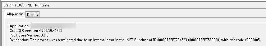 Unexpected Application Crash Internal Error In The Net Runtime · Issue 13638 · Dotnet