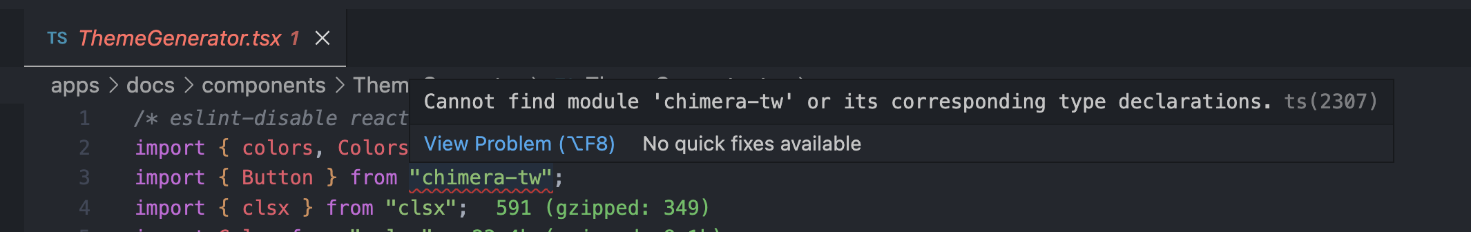 [turborepo] Typescript Error: Internal package not found, (ts 2307 ...