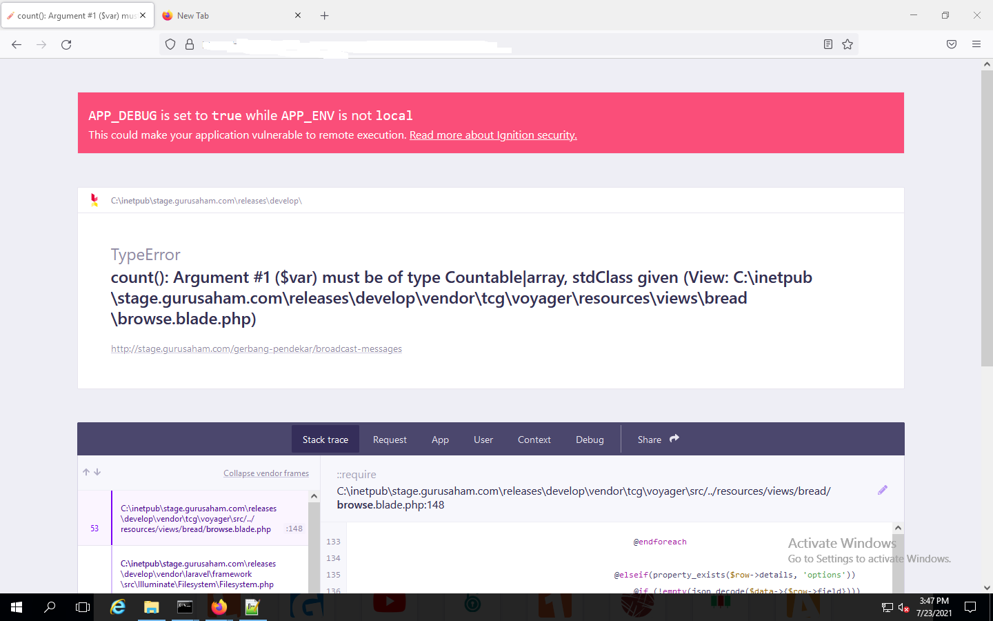 Error Count Json From Php 8 · Issue 5407 · Thedevdojovoyager · Github