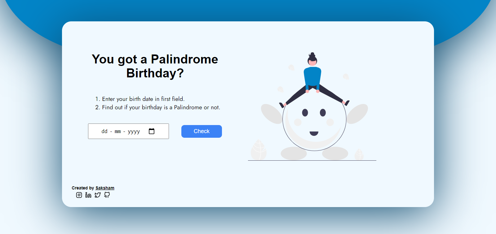 GitHub - sakshamAK/bdayPalindrome