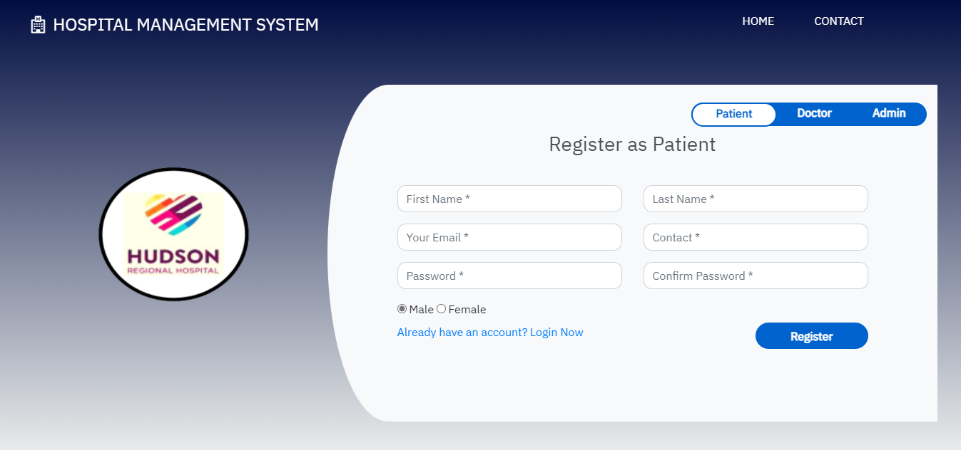 GitHub - DipeshDhandha07/Hospital-Management-System: Project created using xampp, php, mysql ...
