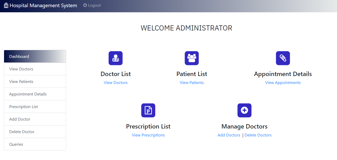 GitHub - DipeshDhandha07/Hospital-Management-System: Project created using xampp, php, mysql ...