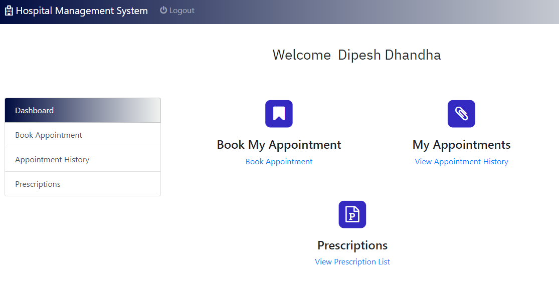 GitHub - DipeshDhandha07/Hospital-Management-System: Project created using xampp, php, mysql ...