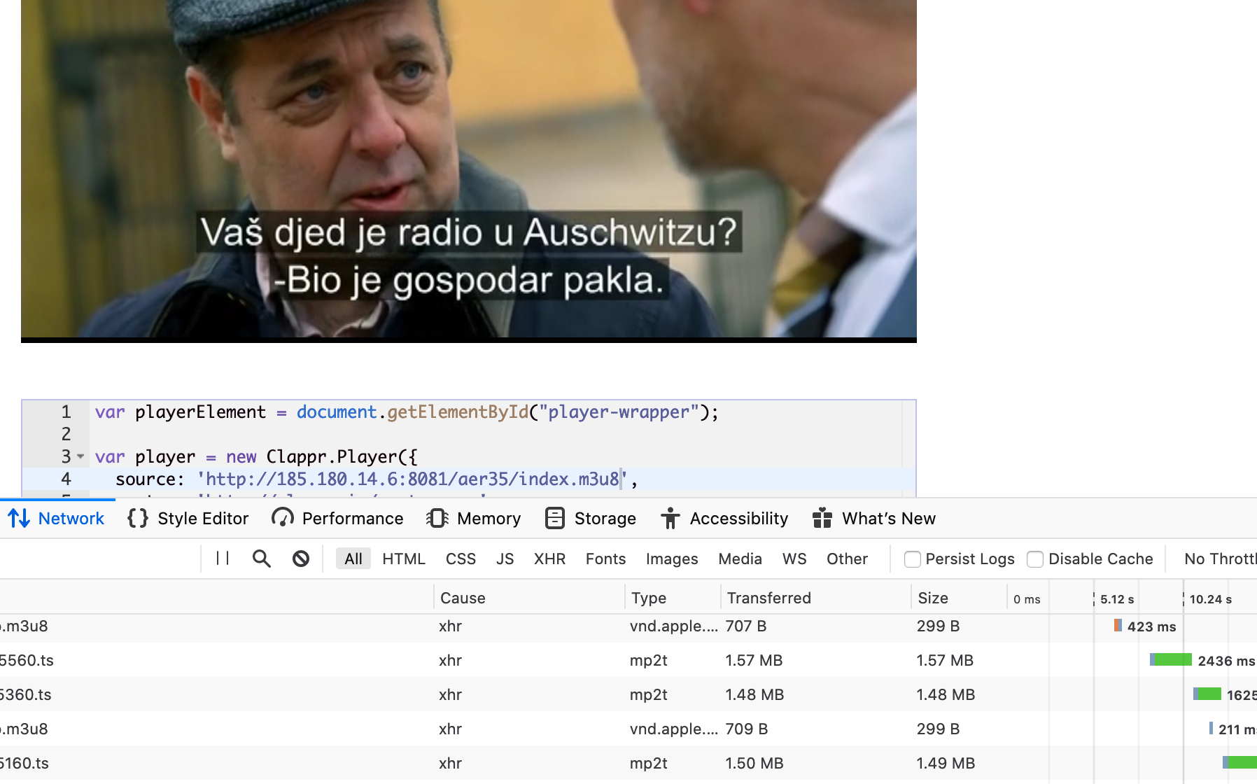 Issue with playing HLS stream · Issue #1886 · clappr/clappr · GitHub