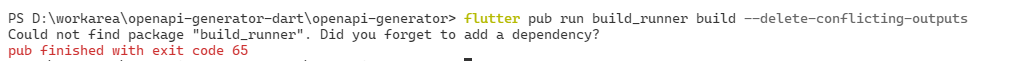 Could not find package "build_runner". Did you forget to add a dependency? · Issue #49 ...