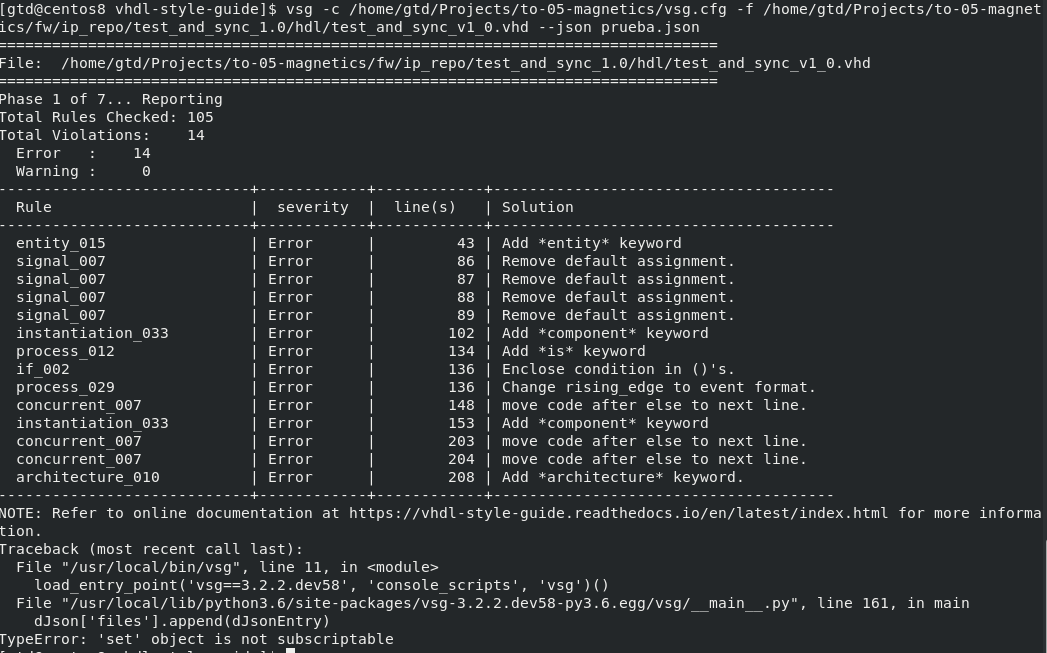 Json export is broken · Issue #622 · jeremiah-c-leary/vhdl-style-guide · GitHub
