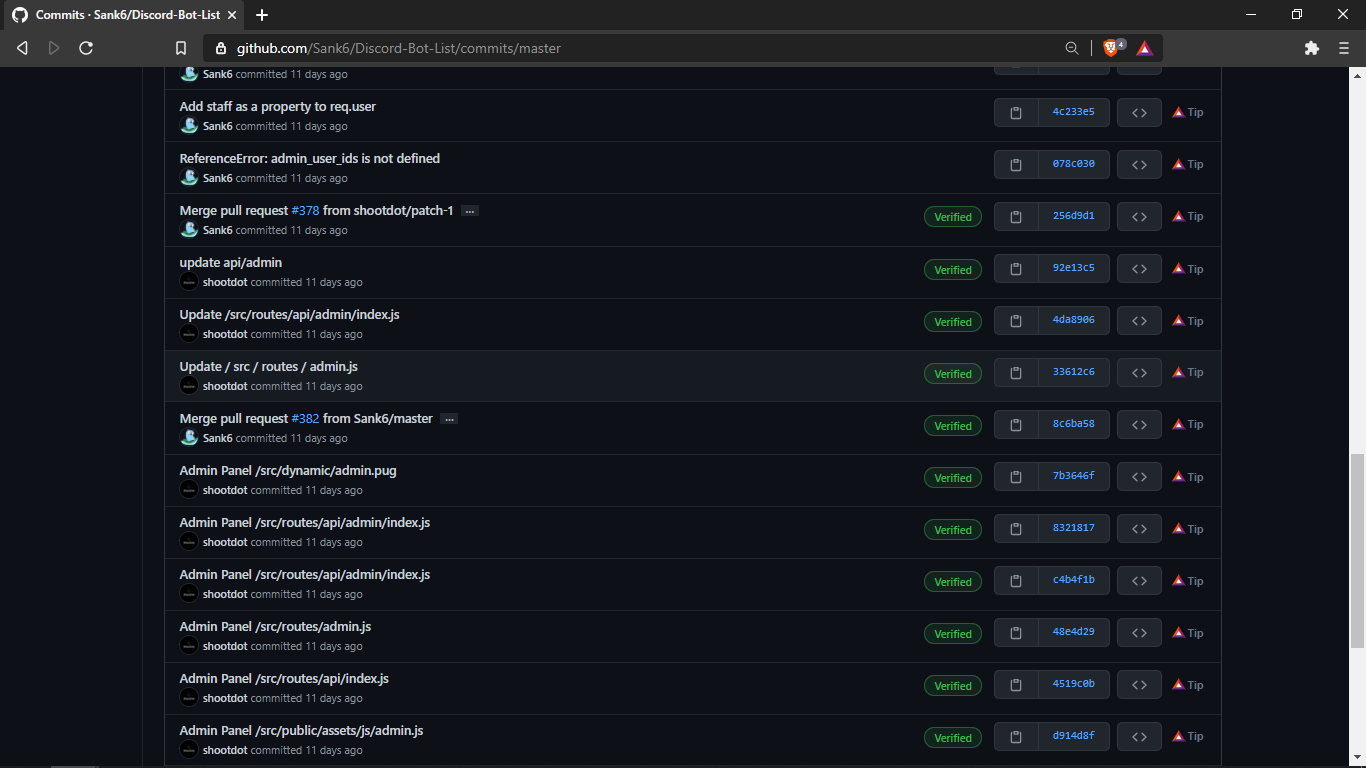 Error: · Issue #369 · Sank6/Discord-Bot-List · GitHub