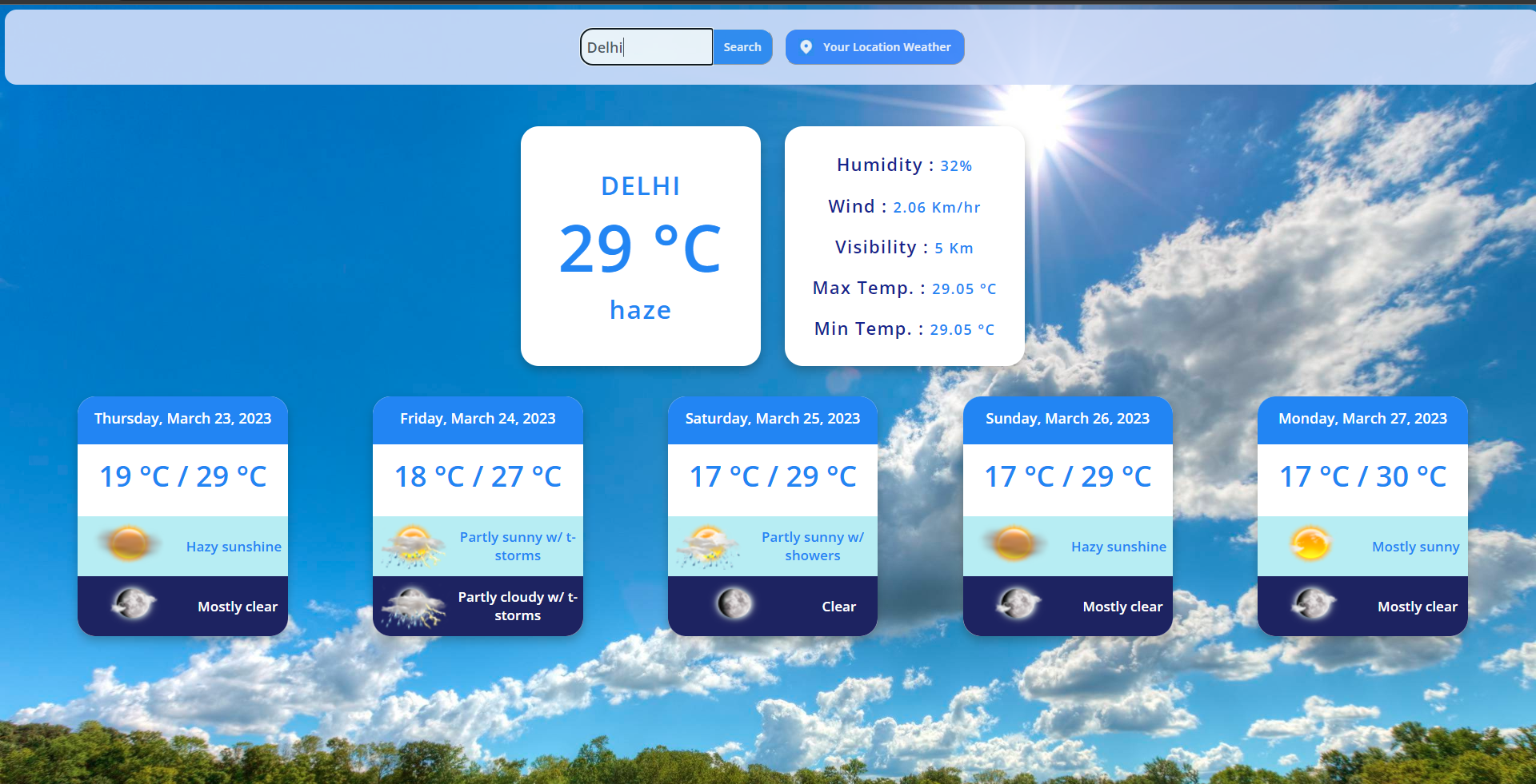GitHub - d3bn4th/Weather-Forcast: Weather application which displays ...
