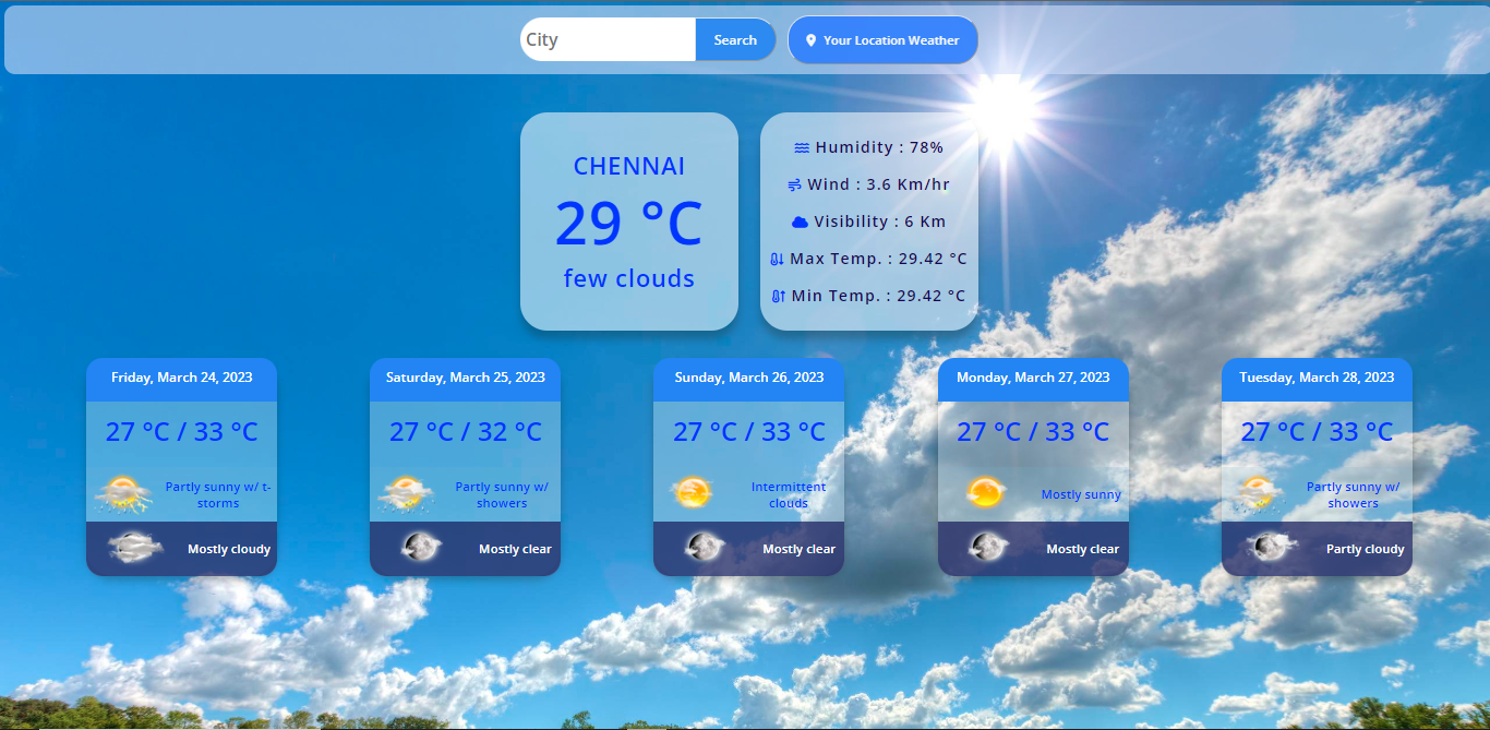 GitHub - d3bn4th/Weather-Forcast: Weather application which displays ...