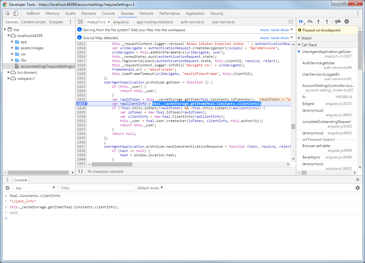 resetCacheItems should only remove msal. prefixed local/session storage items · Issue #103 ...