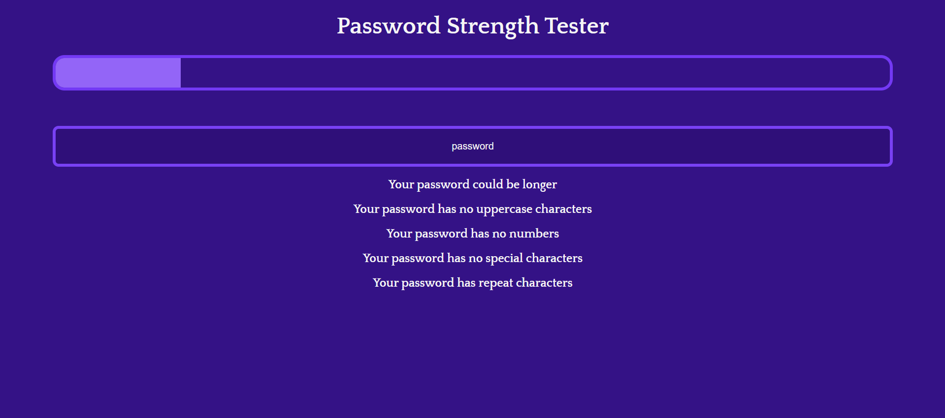 Github Libanmadarcheck Password Strength Simple Web Application That Uses Javascript To
