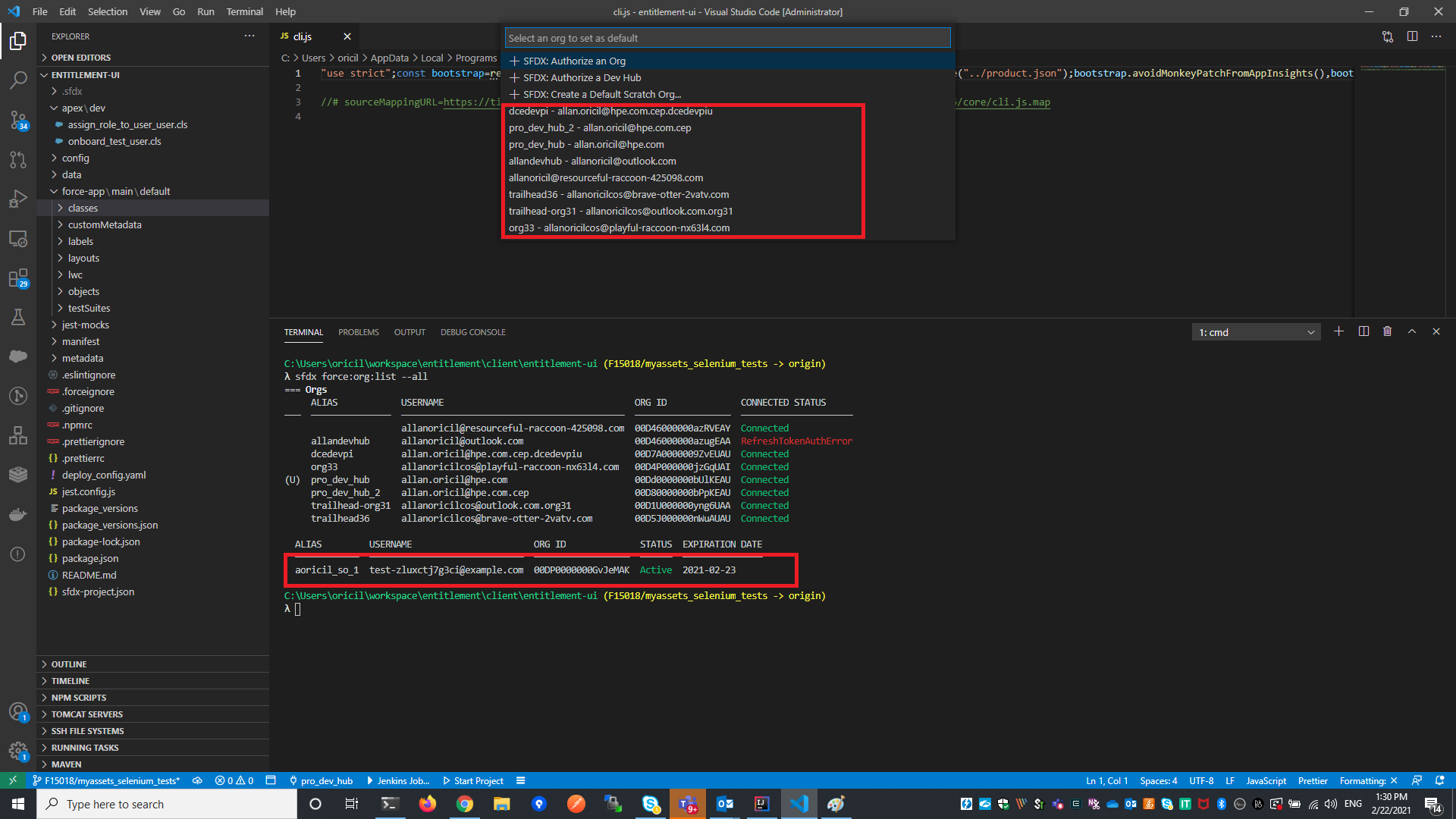 Active Scratch Org can't be set as the default org · Issue #2970 · forcedotcom/salesforcedx ...