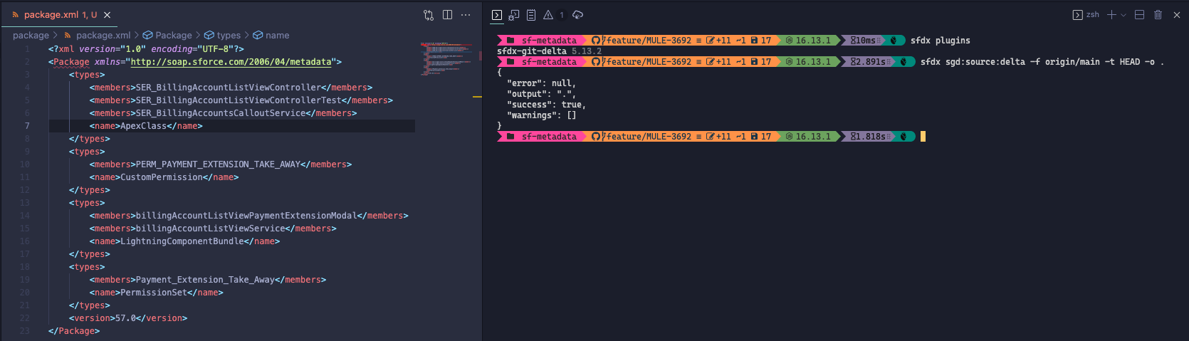 Git diff shows difference on CustomLabels.xml, but sgd does not add the ...