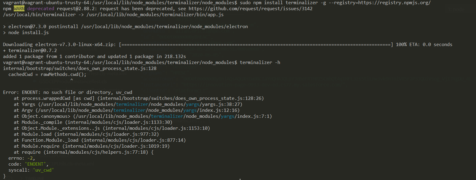 Error Installing into a Ubuntu VM · Issue #109 · faressoft/terminalizer · GitHub