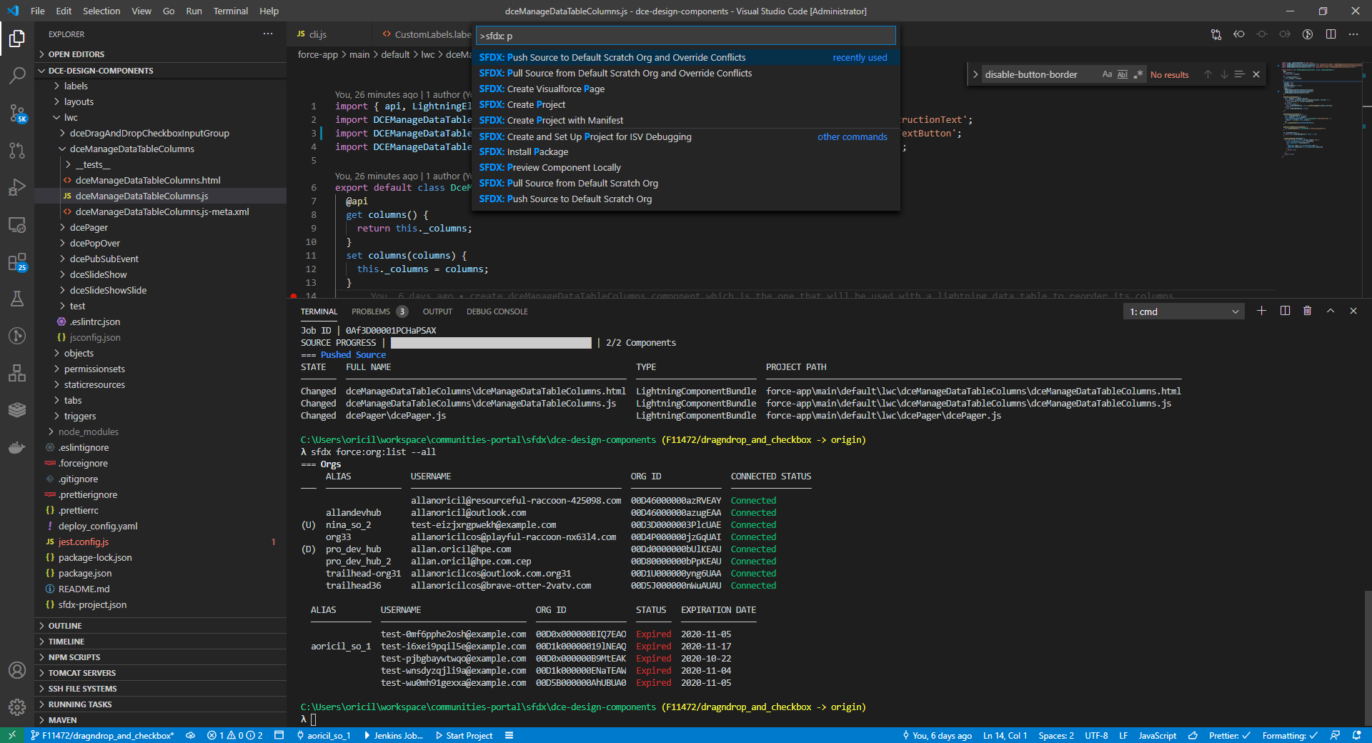 Exclude Expired Scratch Orgs from Any Command · Issue #2751 · forcedotcom/salesforcedx-vscode ...