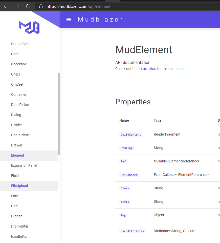 Doc Links Of Fileupload And Element · Issue 559 · Mudblazormudblazor