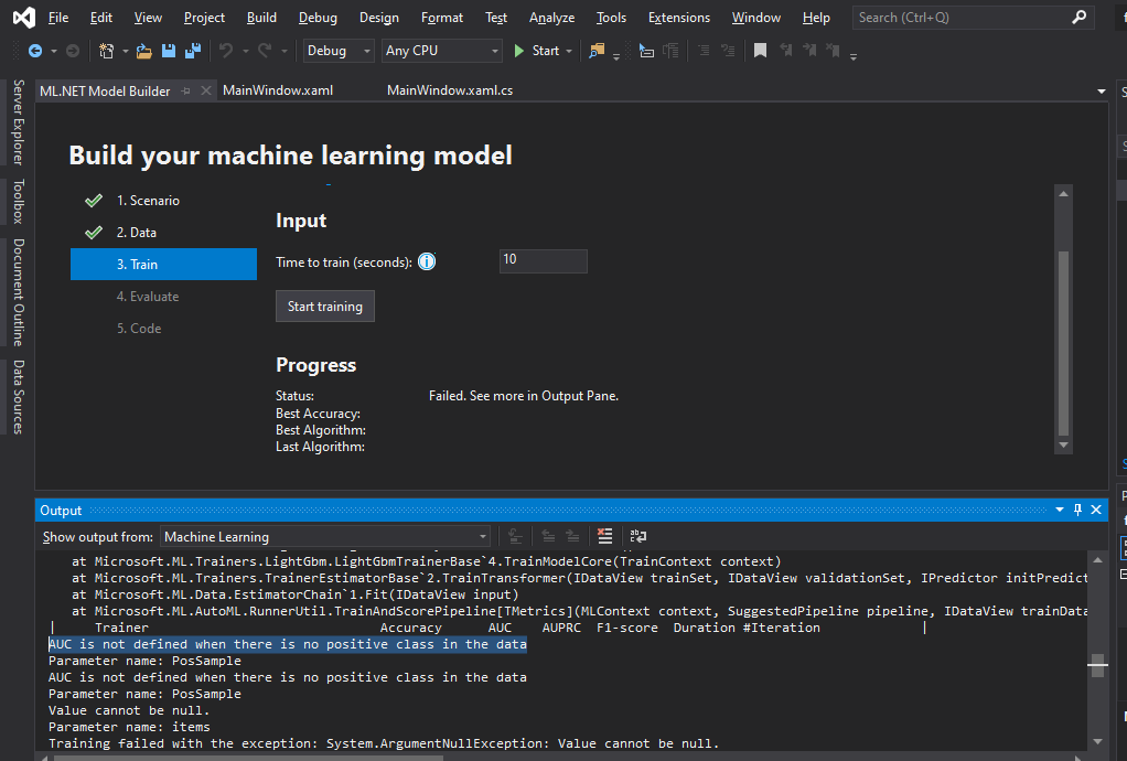 AUC is not defined when there is no positive class in the data · Issue #257 · dotnet ...