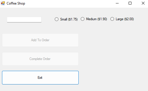 GitHub - Intensifiesx/CoffeeShopOrder: C# GUI program that calculates ...
