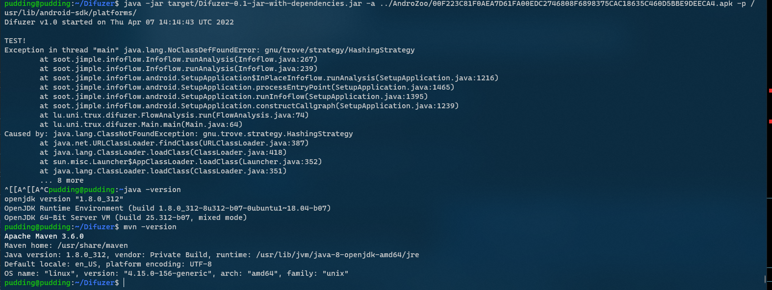 Exception in thread "main" java.lang.NoClassDefFoundError: gnu/trove/strategy/HashingStrategy ...