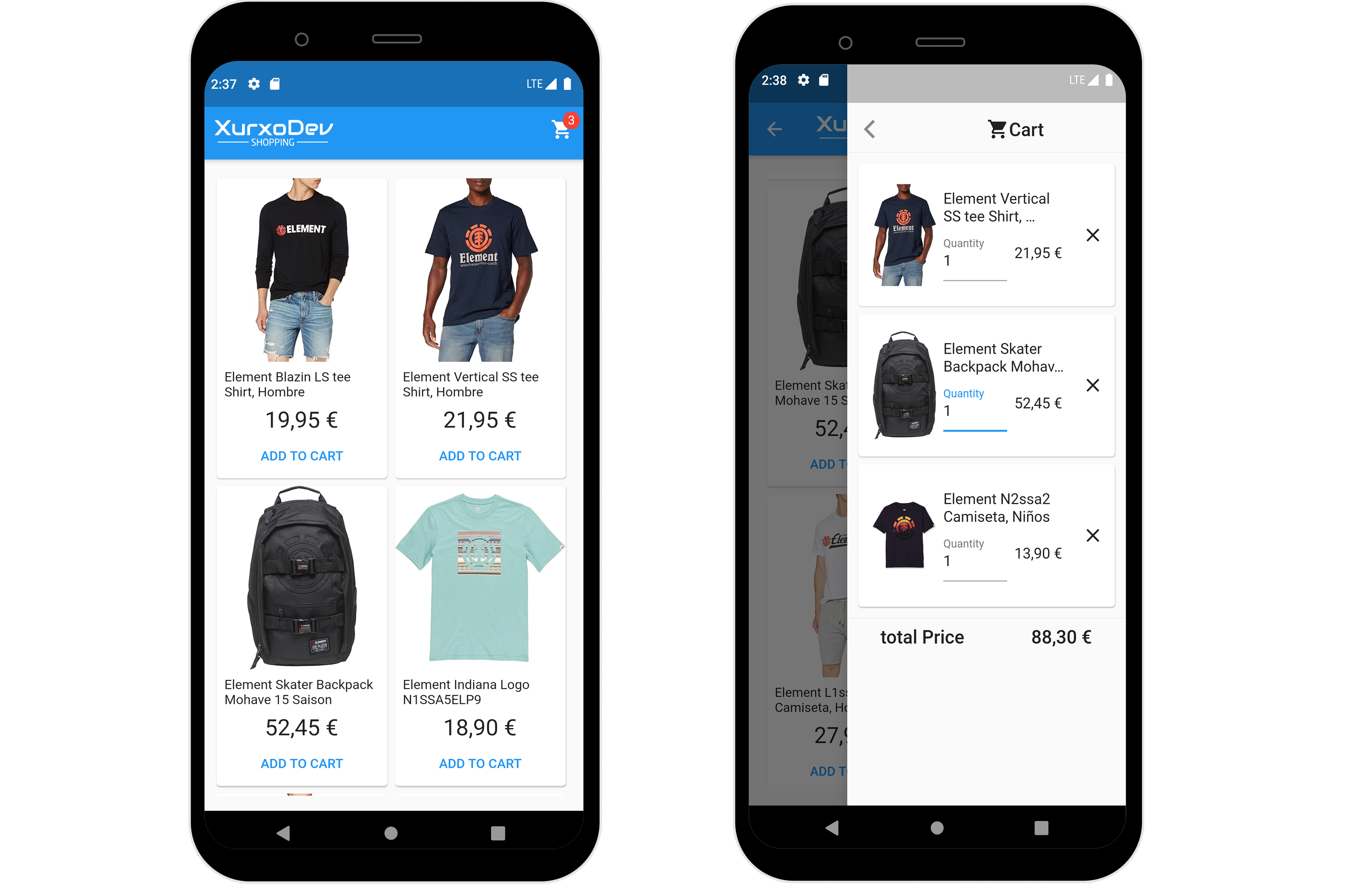Shopping Cart Flutter
