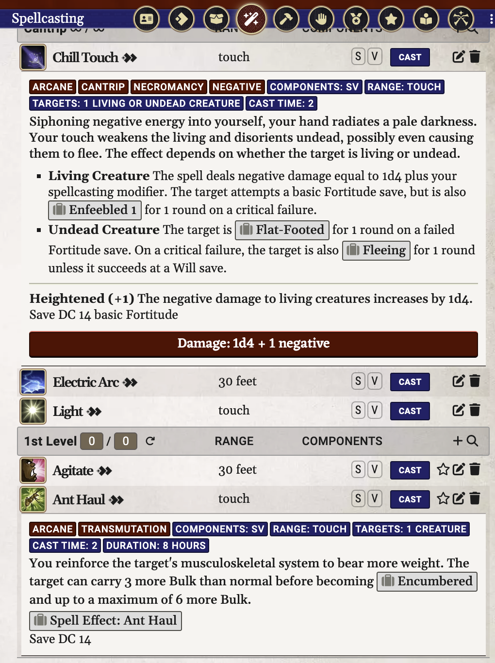Compendium Links in Rituals Display as text on Character Sheet · Issue #6909 · foundryvtt/pf2e ...