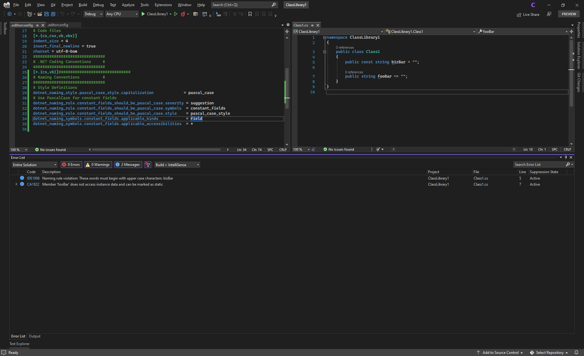 Editor config example is incorrect for Pascal Case · Issue #29332 · dotnet/docs · GitHub
