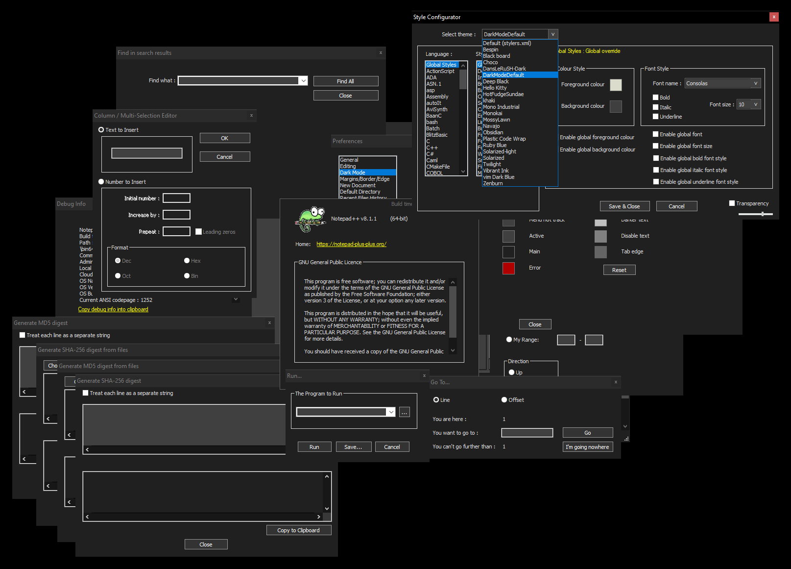 Darkmode Not Implemented Elements In Dark Mode Wip · Issue 10171 · Notepad Plus Plus