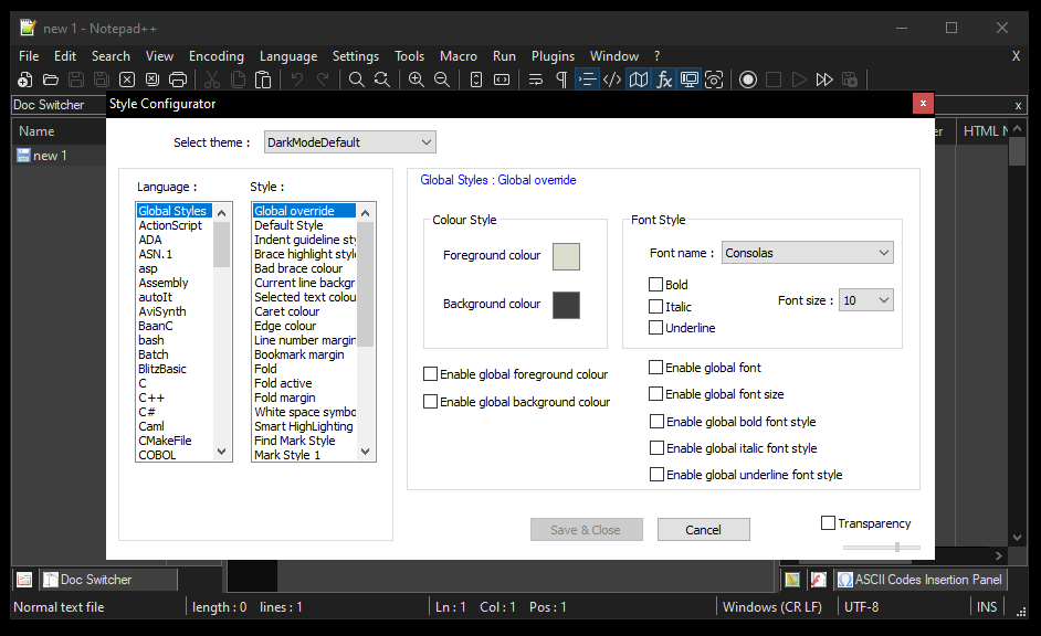 [DarkMode] Dark Style Configurator · Issue #10226 · notepad-plus-plus/notepad-plus-plus · GitHub
