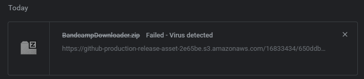 Virus Detected · Issue #86 · Otiel/BandcampDownloader · GitHub