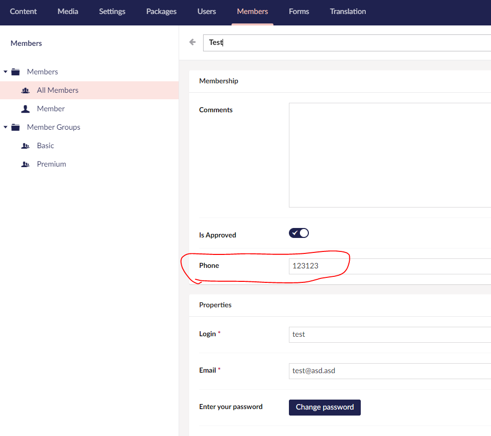The value for custom member properties cannot be removed in the back office of v8.8 · Issue ...