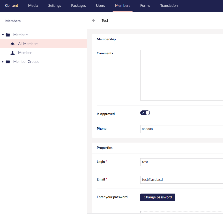 The value for custom member properties cannot be removed in the back office of v8.8 · Issue ...