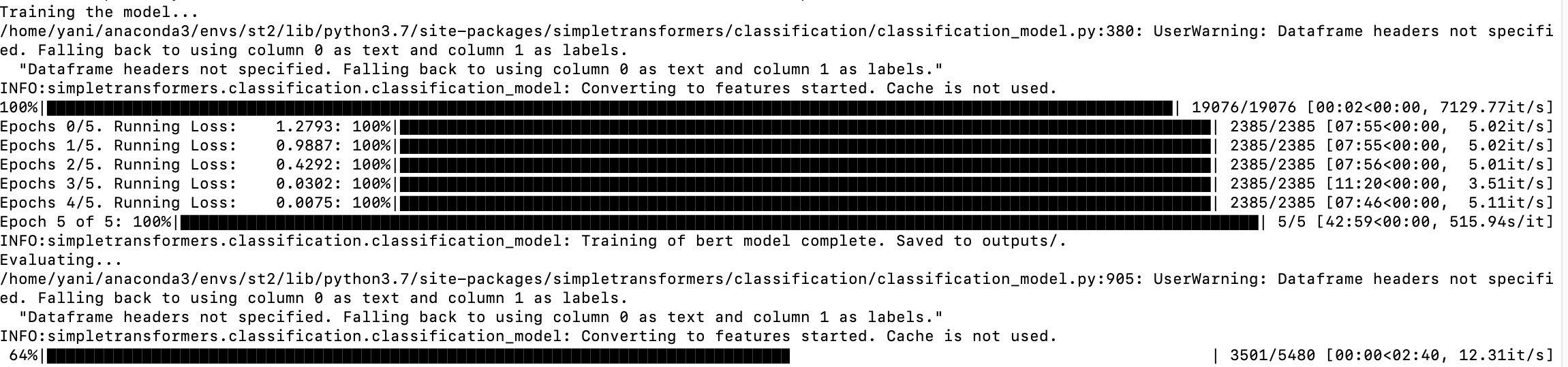 Always Stop When Evaluation For Classification Model Py · Issue 860 · Thilinarajapakse