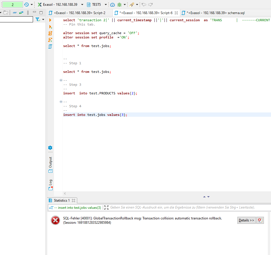 Exasol transaction conflict handling · Issue #10775 · dbeaver/dbeaver ...