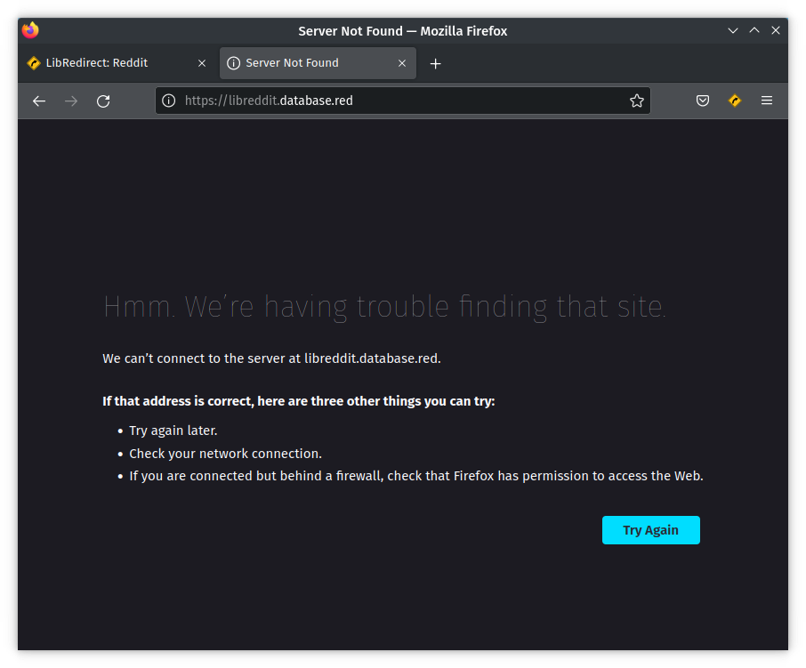 "Auto Redirect of offline instances" not working · Issue #127 · libredirect/browser_extension ...