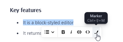 [Bug] Incorrect behavior when applying a marker in a list · Issue #1338 ...