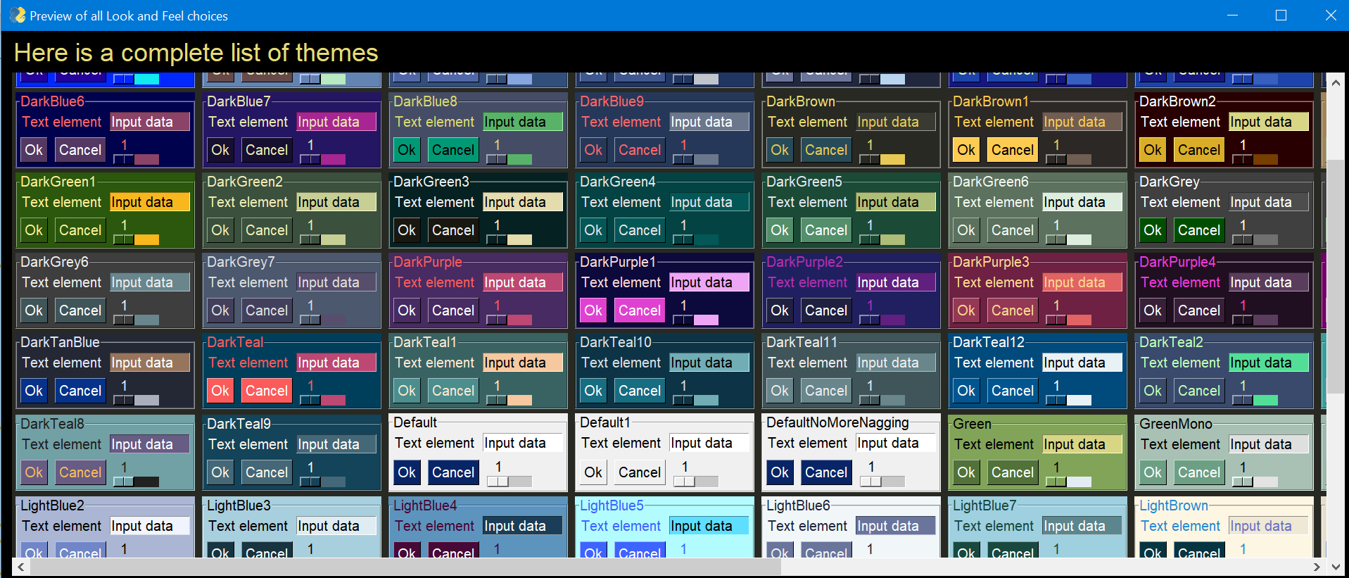 [ Enhancement] Allow scrolling in the preview_all_look_and_feel_themes ...