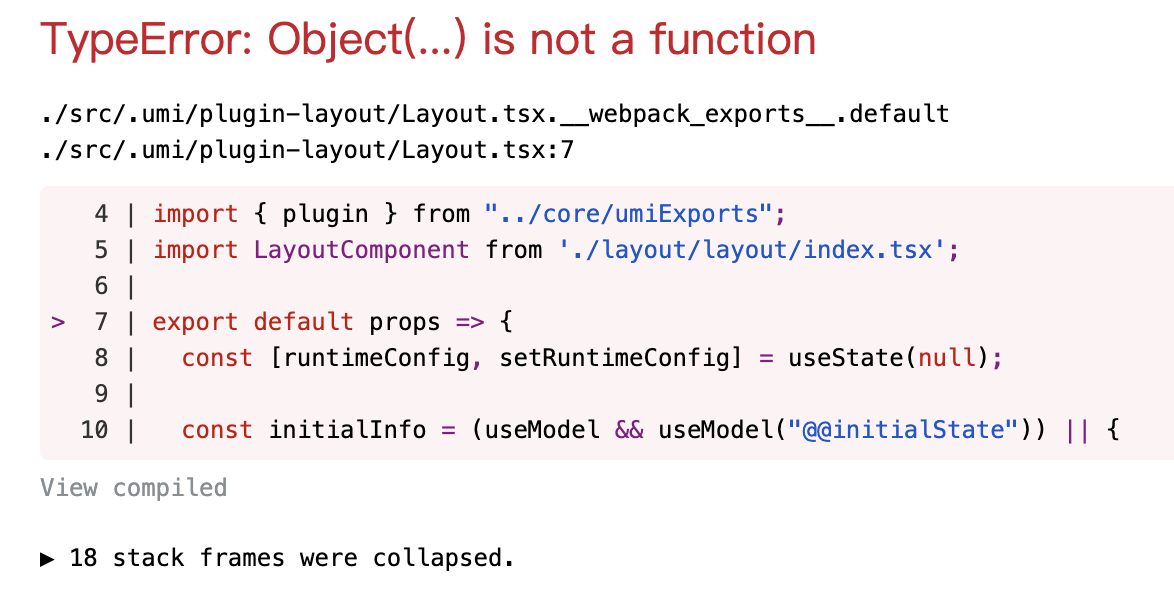 [Bug] 同时开启 layout 与 locale 配置后，layout报错 · Issue #5802 · umijs/umi · GitHub