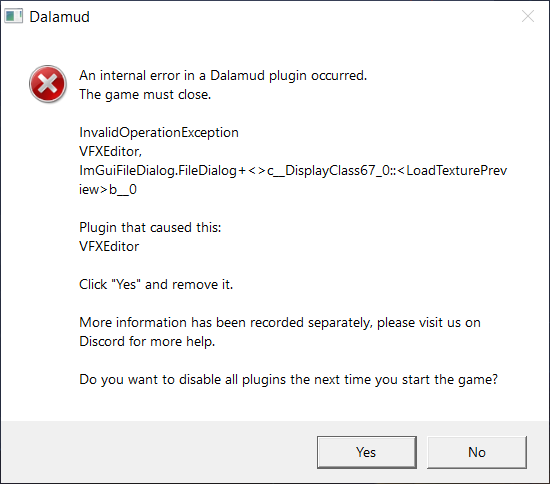 Game crash when replacing texture inside VFX · Issue #135 · 0ceal0t/Dalamud-VFXEditor · GitHub