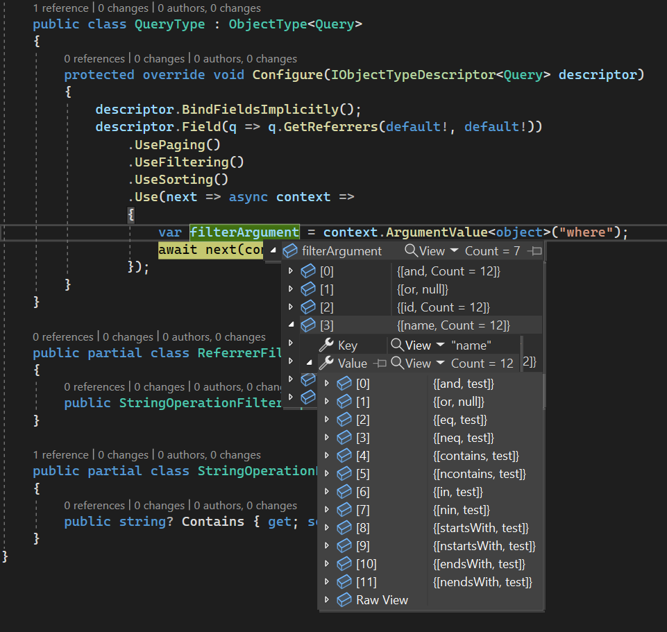IMiddlewareContext ArgumentValue returns erroneous data for filters generated by convention ...