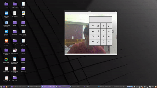Github Naighu Virtual Calculator A Virtual Calculator Made Using Opencv And Python