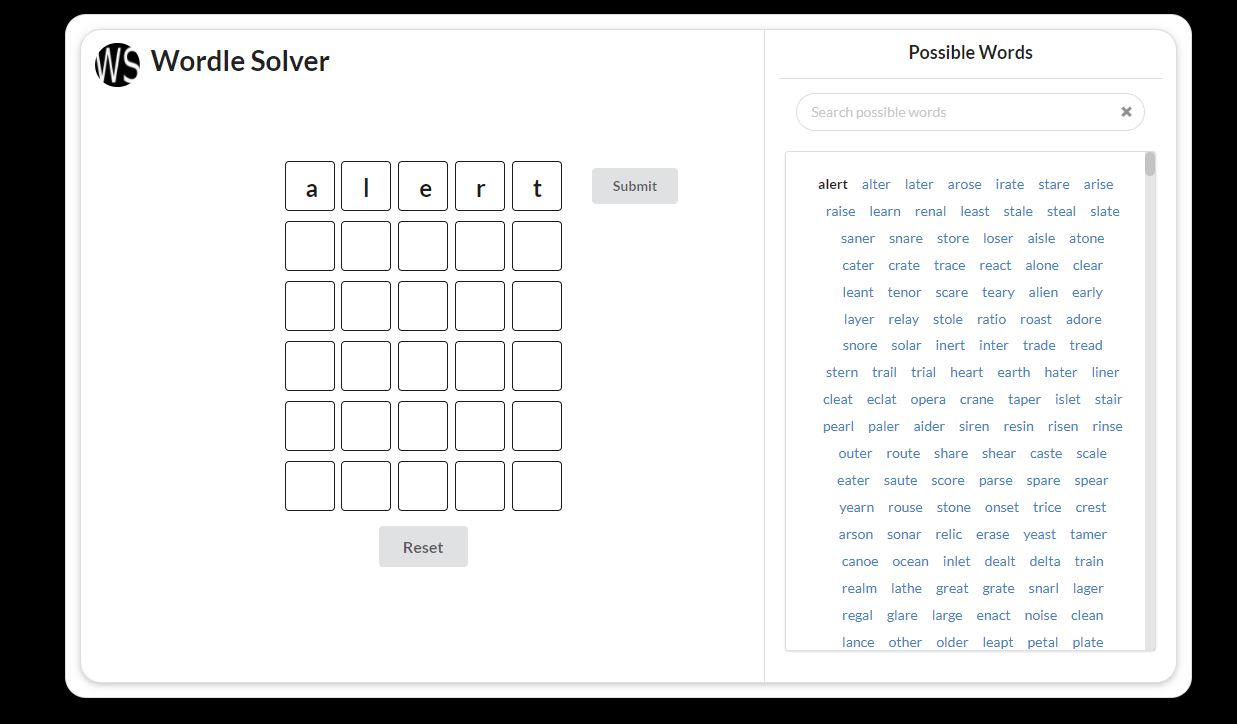 GitHub - rossbutler2000/wordle-solver: This app will help you solve ...